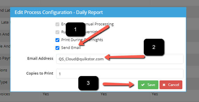 Daily Report Email – QuikStor