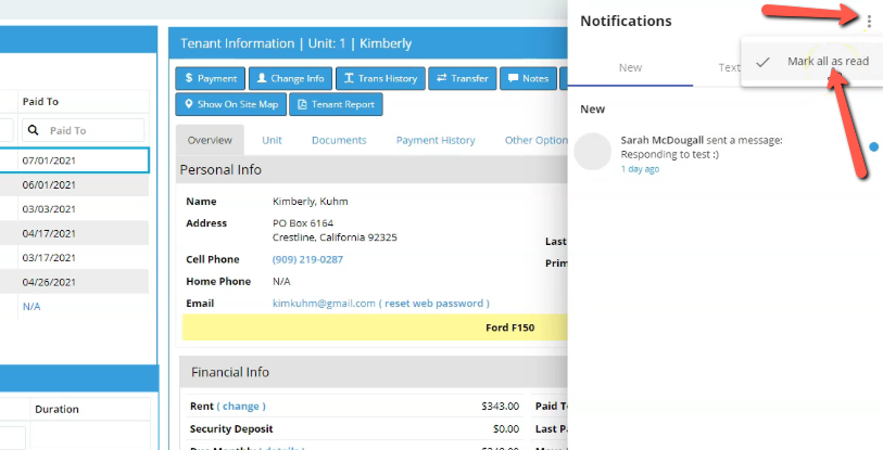 Viewing and Replying to Incoming Texts – QuikStor